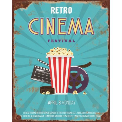 DiMo zidna dekoracija metal retro cinema 20x25cm