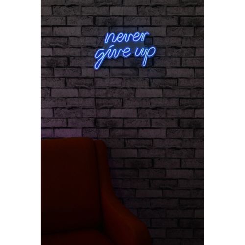 Zidna dekoracija LED never give up 39,5x23x2cm
