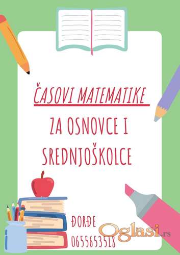 Časovi matematike za osnovce i srednjoškolce