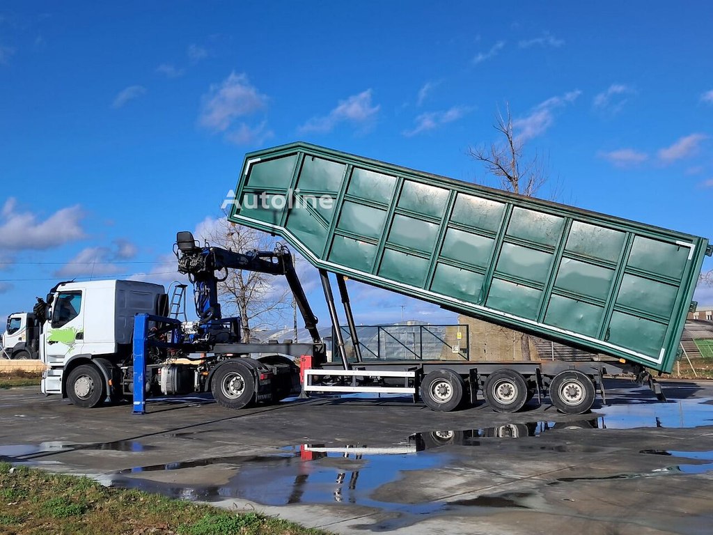 Renault CABEZA TRACTORA + SEMI REMOLQUE GRUA CHATARRERO CHATARRA tegljač + poluprikolica kipera