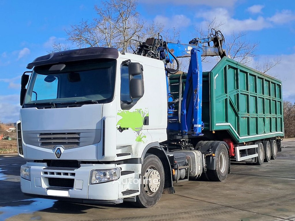 Renault CABEZA TRACTORA + SEMI REMOLQUE GRUA CHATARRERO CHATARRA tegljač + poluprikolica kipera