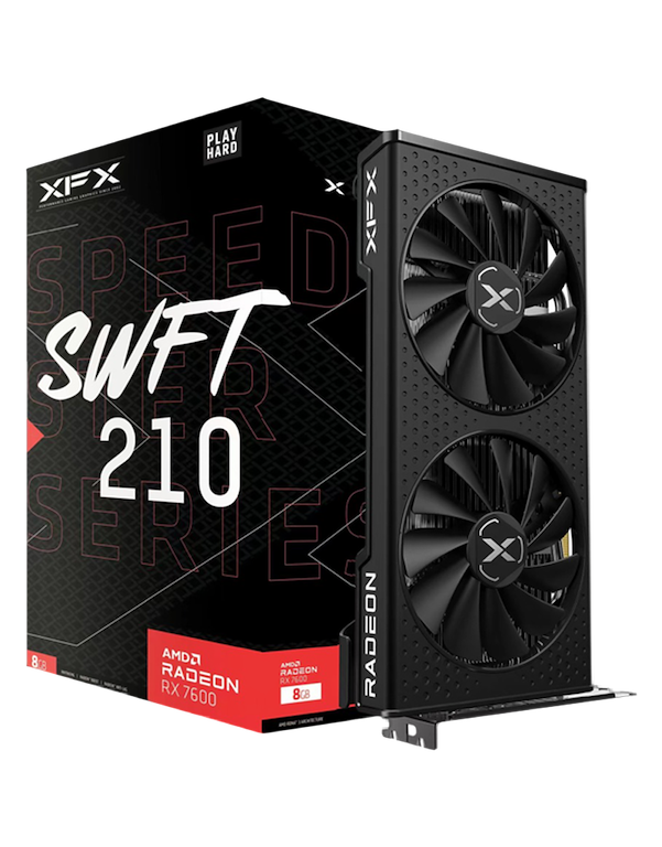 XFX SPEEDSTER SWFT210 RADEON RX7600 CORE Gaming Graphics Card with 8GBGDDR6 HDMI...