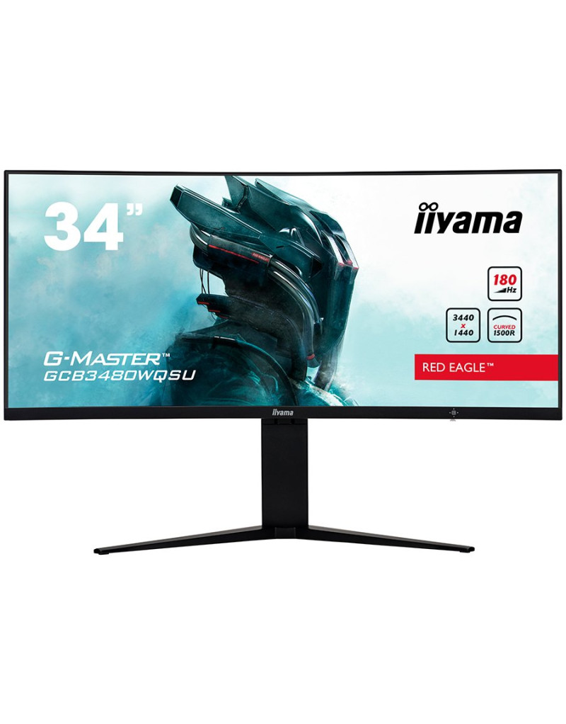 IIYAMA Monitor LED GCB3480WQSU-B1 G-MASTER 34" VA Curved 3440 x 1440 180Hz ...