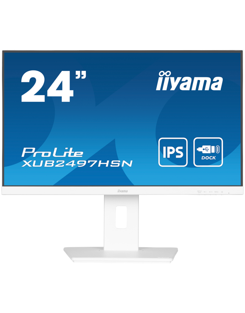 24" WHITE IPS-panel, 1920x1080, USB-C Dock 65W PD, LAN, DP-OUT, USB3x3 2+1xC...