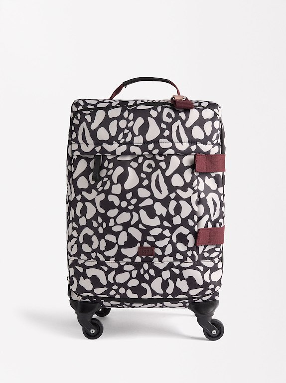 Leopard Print Nylon Cabin Trolley