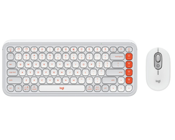 LOGITECH POP Icon Combo US tastatura bela (TAS01395)