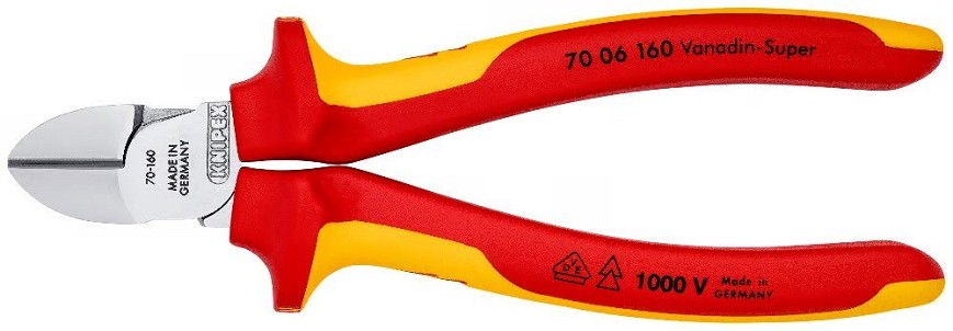 Knipex 70 06 160 T BK Bočne sečice izolovana, VDE, hromirana 160 mm