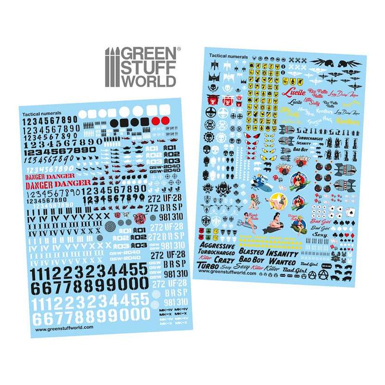 Decal sheets - TACTICAL NUMBERS