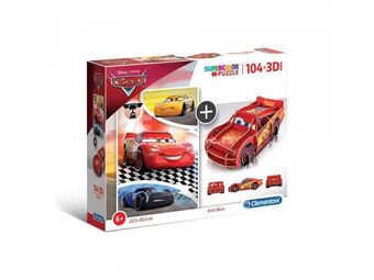 CLEMENTONI Puzzle 3D model Cars - 104 dela