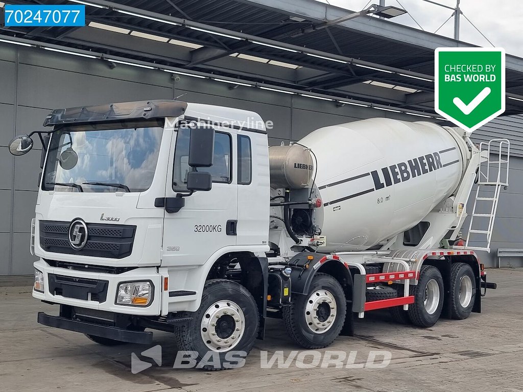 Novi Shacman L3000 8X4 NEW 8m3 Liebherr Mixer Big Axle Steel suspension kamion s mešalicom za beton