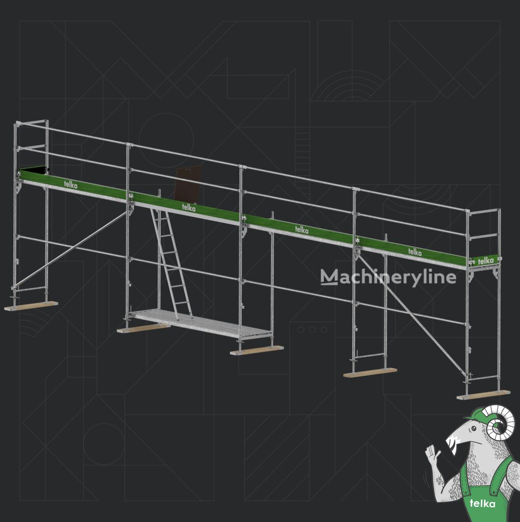 Novi Telka Unico 73 - 49.12m² Working height 4m Working length 12.3m skele