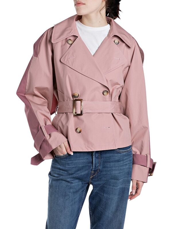 Replay - Crop fit ženski trench mantil