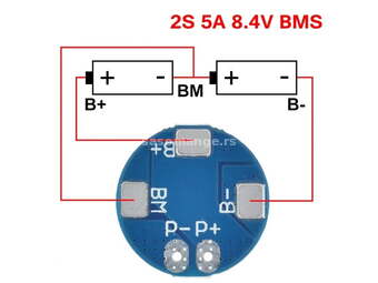 2S 5A BMS 7.4V 8.4V PCB 18650 Cena Srbija