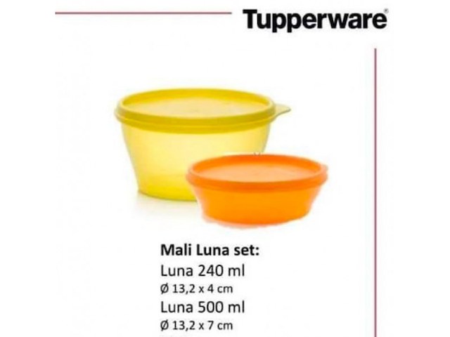 Tupperware mali Luna set 240 i 500ml