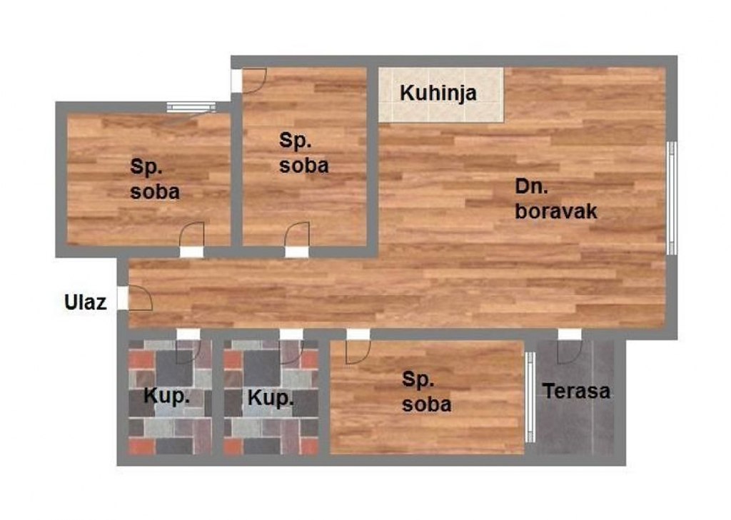 Adice, četvorosoban, 71m2