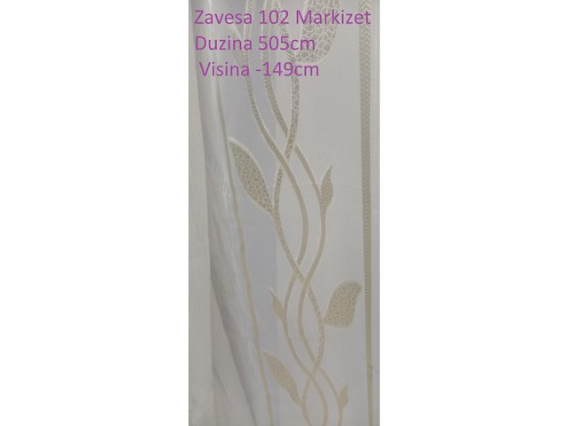 Zavesa 102 Markizet Duzina 505cm Visina -149cm