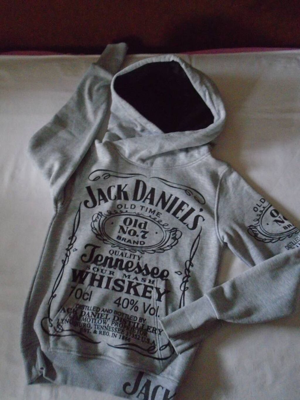 Original Jack Daniels deblji duks sa kapuljačom i otvorom za palčeve