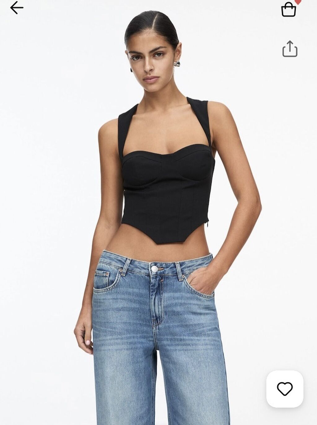 Pull and Bear, XS (EU 34), Poliester, Jednobojni, bоја - Crna