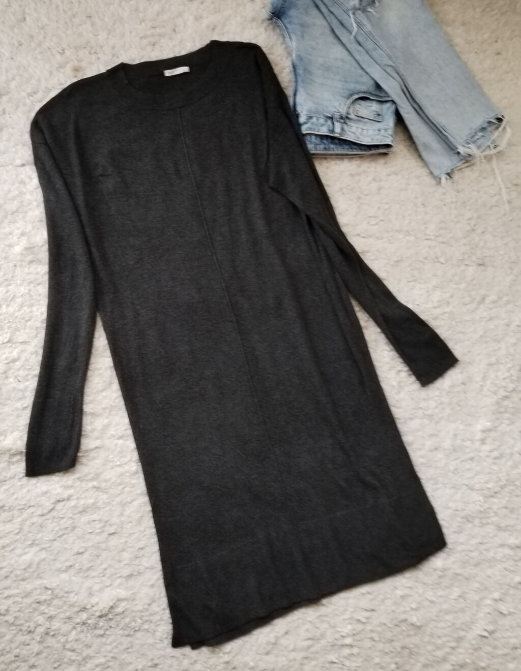 H&M M (EU 38), bоја - Siva, Oversize, Dugih rukava