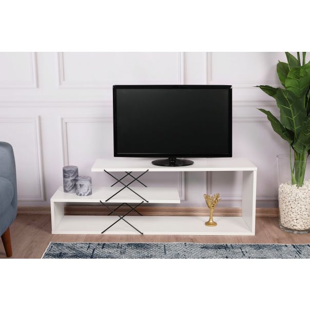 HANAH HOME TV komoda Zigzag, bela