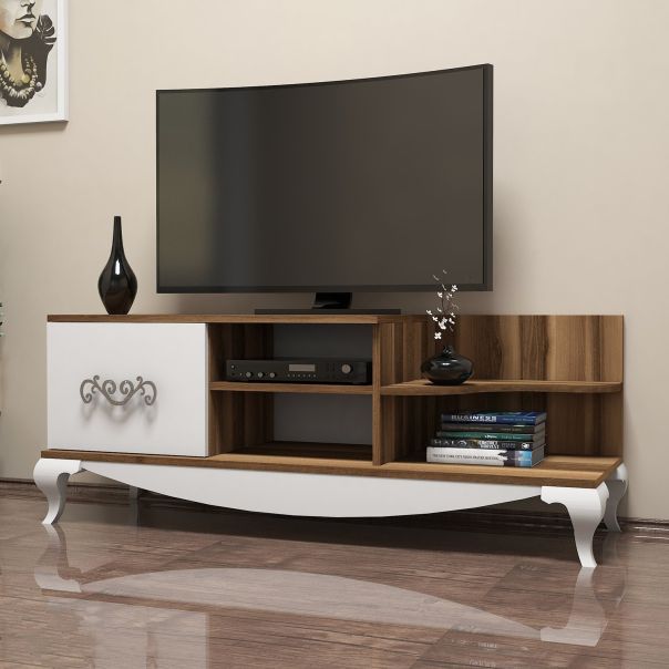 HANAH HOME TV komoda Sultan, braon/bela