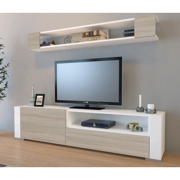 HANAH HOME TV komoda Arya, bela/krem