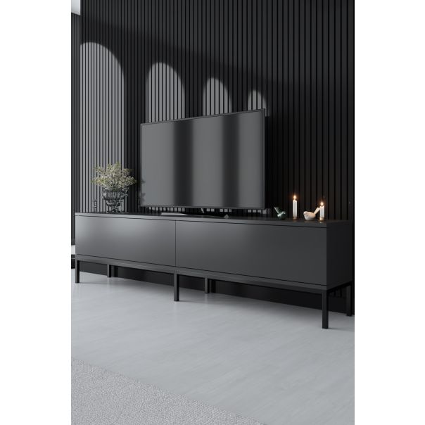 HANAH HOME TV komoda Lord, antracit/crna