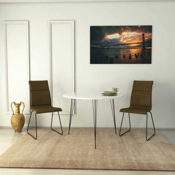 HANAH HOME Trpezarijski sto Sandalf, bela