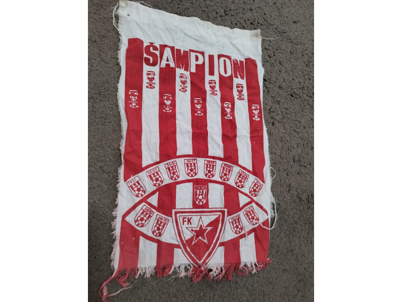 FK Crvena Zvezda Sampion 1980 Vintage zastava