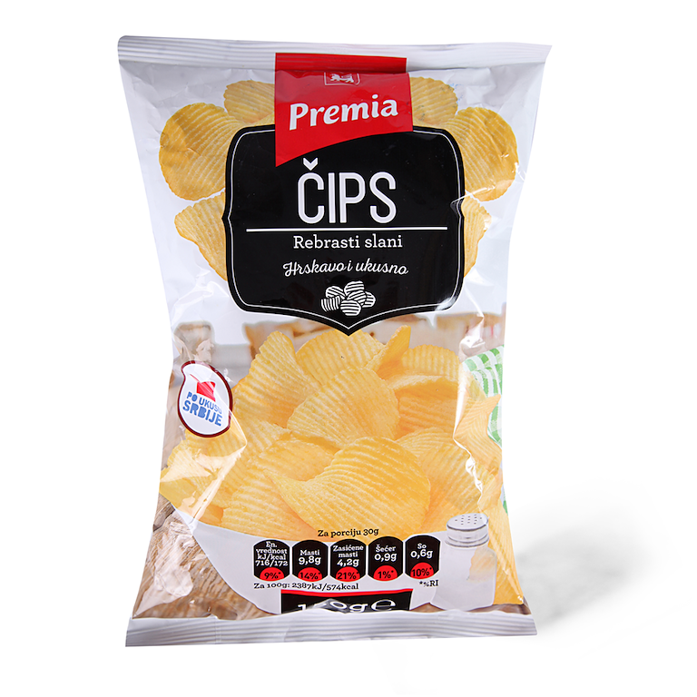 Cips rebrasti slani Maxi 150g