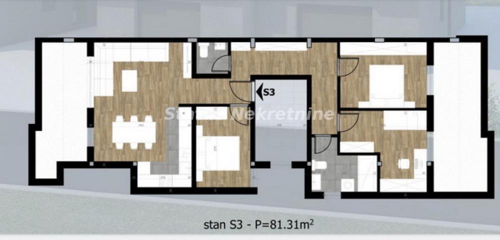 Četvorosoban stan na prodaju, 82m2, 125.450€