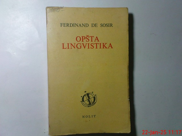 FERDINAND DE SOSIR  -  OPSTA LINGVISTIKA