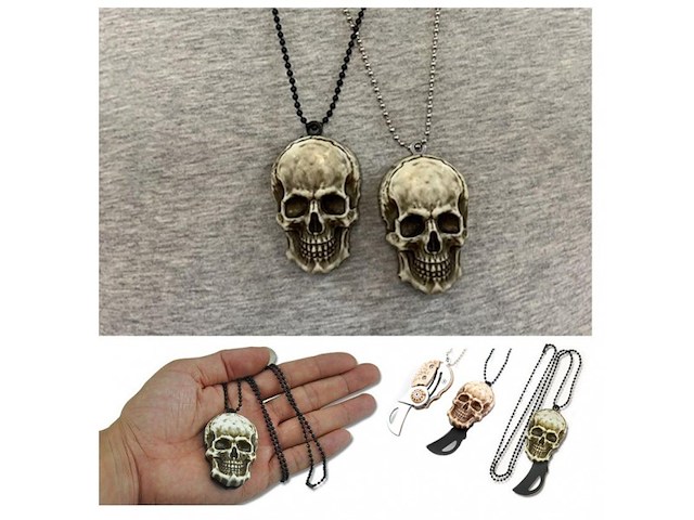 Mini Noz Skull Lobanja Ogrlica Privezak