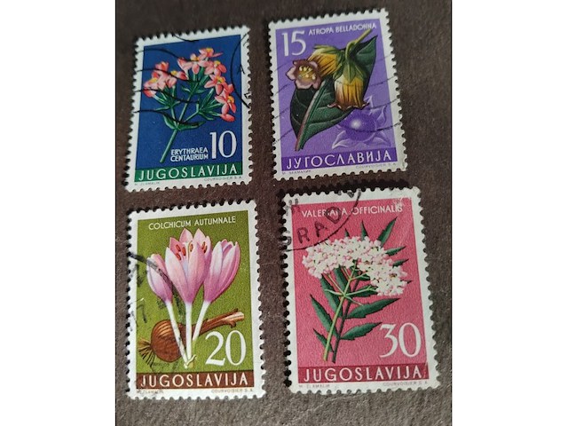 Jugoslavija,Flora 1957,deo serije,žigosano