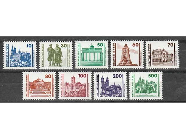 DDR - 1990 - Buildings and Monuments - MNH