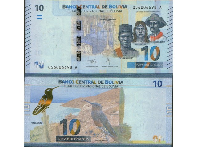 Bolivia 10 Bolivianos 2018. UNC.