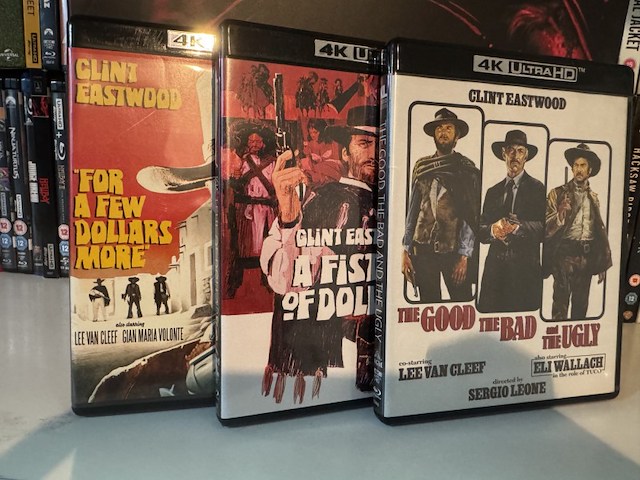 Sergio Leone’s legendary The Dolar trilogy 4k blu ray