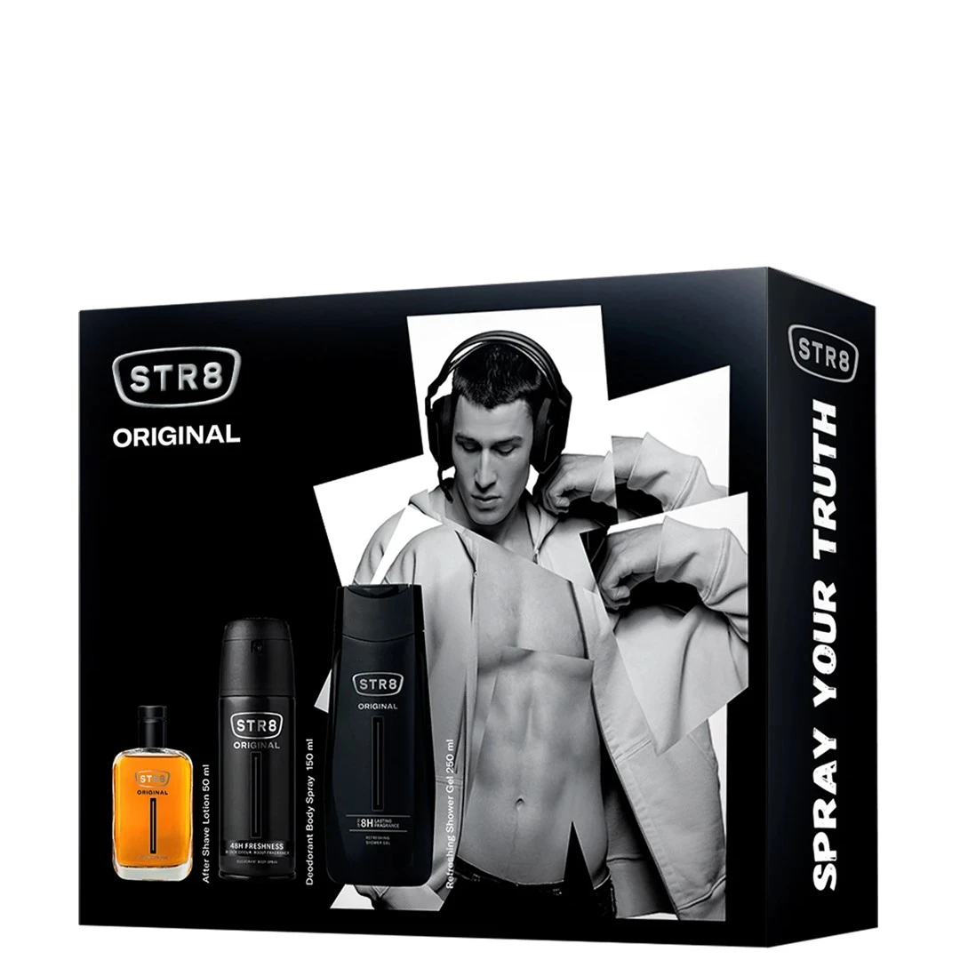 STR8 SET 24 (AFTER SHAVE 50ML+DEO 150ML+GEL ZA TUŠIRANJE 250ML)ORIGINAL