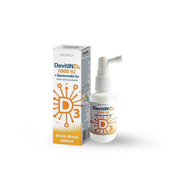 DEVITIN D3 1000 IU + LIPOZOMALNI ZN, ORALNI SPREJ ZA ODRASLE, 30ml