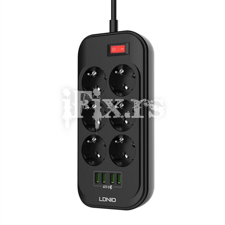 Produzni kabl LDNIO SE6403 2m 6xAC + 4xUSB