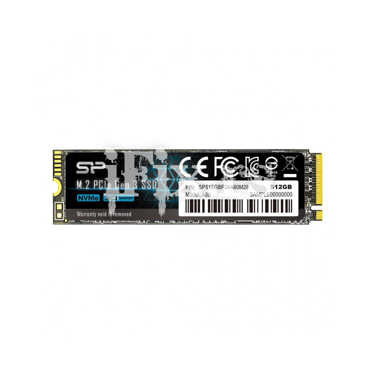 SSD 512GB M.2 NVMe Silicon Power A60 Gen 3 SP512GBP34A60M28