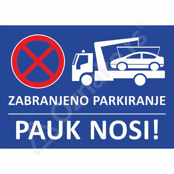 Zabranjeno parkiranje pauk nosi