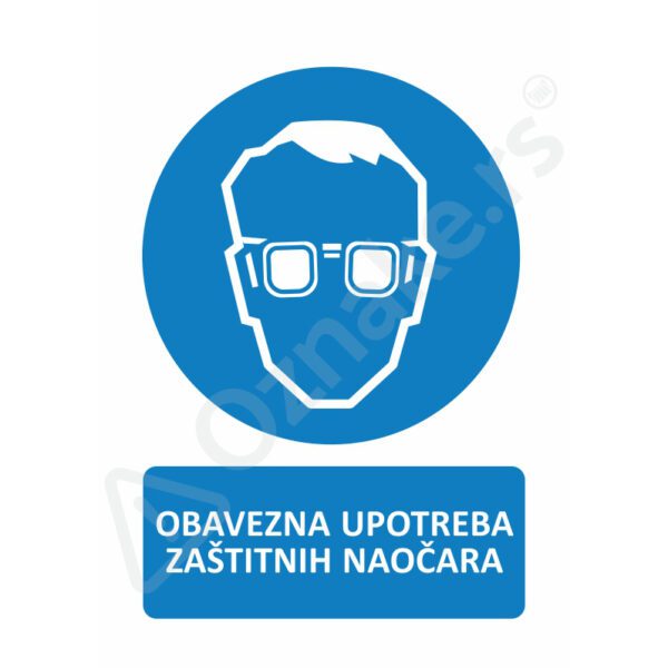 Obavezna upotreba zaštitnih naočara