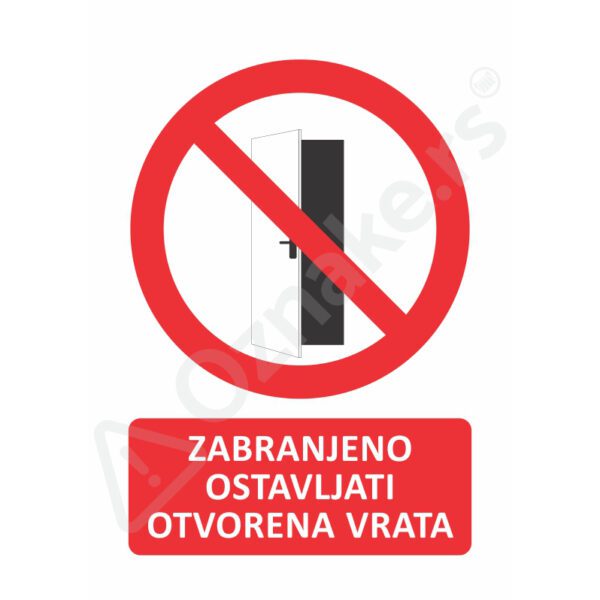 Zabranjeno ostavljati vrata