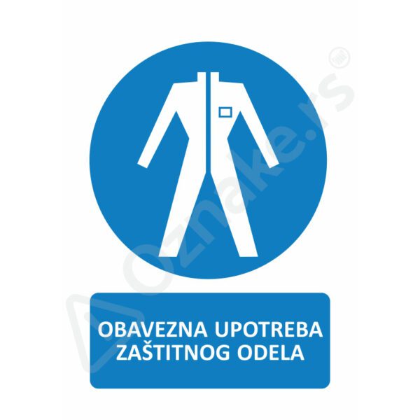 Obavezna upotreba zaštitnog odela