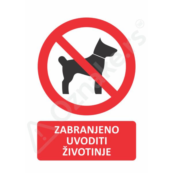 Zabranjeno uvoditi životinje