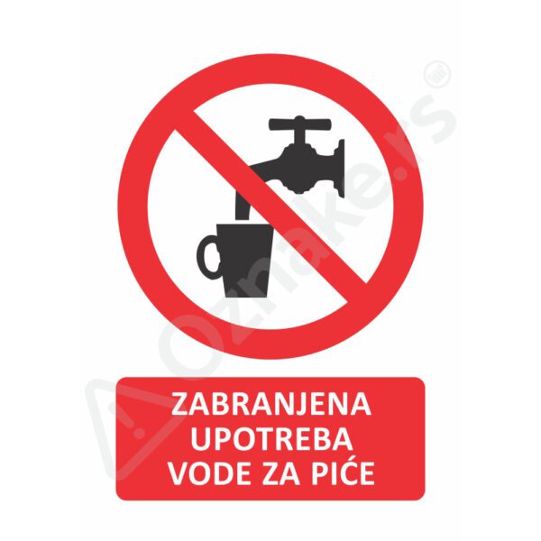 Zabranjena upotreba vode za piće