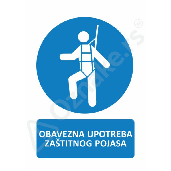 Obavezna upotreba zaštitnog pojasa