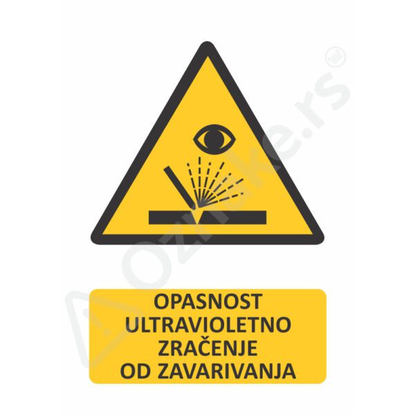 Opasnost ultravioletno zračenje od zavarivanja
