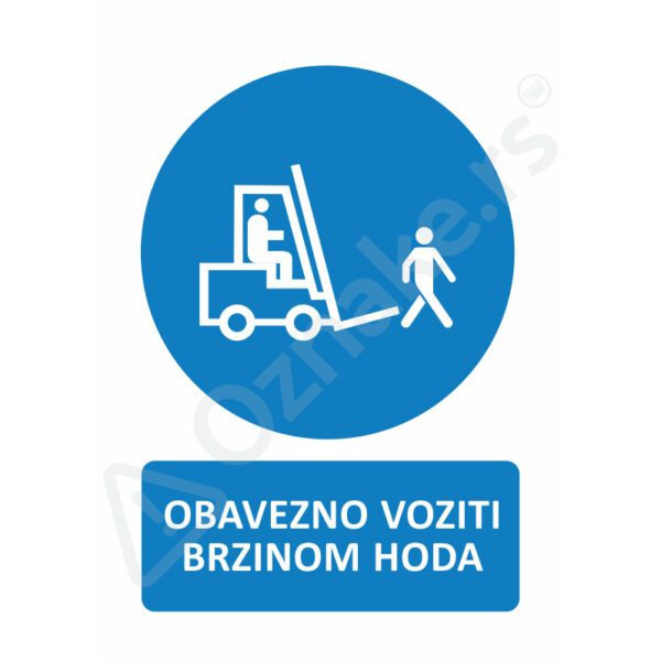 Obavezno voziti brzinom hoda